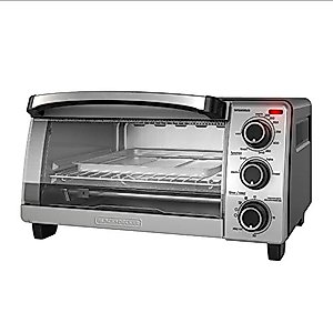 Black & Decker™ 4-Slice Toaster Oven fits 9" Pizza, Grey