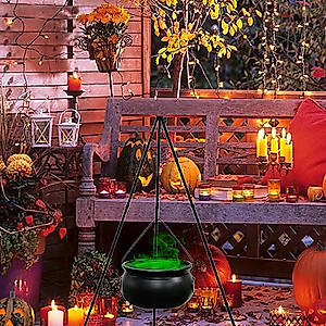 Witches Cauldron Halloween Decorations Large Witches Cauldron on Tripod with Lights Halloween Decorations Black Witch Decor for Home Outdoor Indoor Yard Halloween Props Witch Cauldron Pot