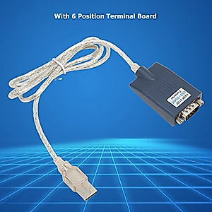 Naroote USB to RS485 Adapter, Practical Plug and Play USB2.0 to RS485 Serial Adapter with 6 Position Terminal Board for Laptop