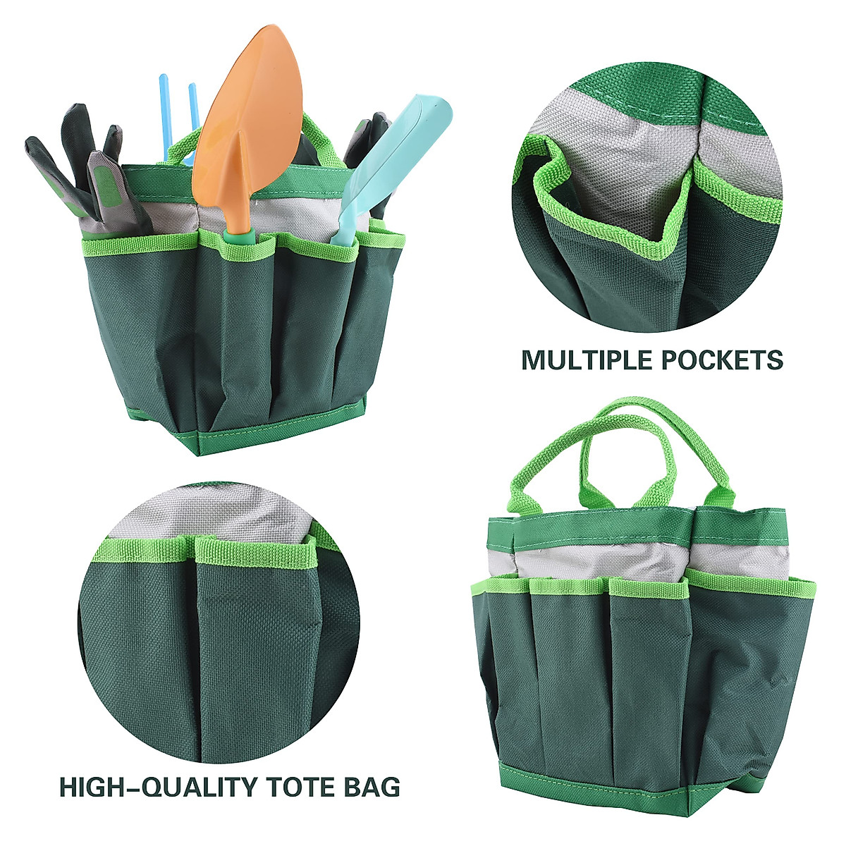 JOYIN Kids Gardening Tool Set Toy Includes Watering Can and Planter, Sun Hat, Gloves, Apron and Kids Gardening Kit Like Shovel, Rake and Trowel, Outdoor Play Gardening Gifts (Dinosaur)