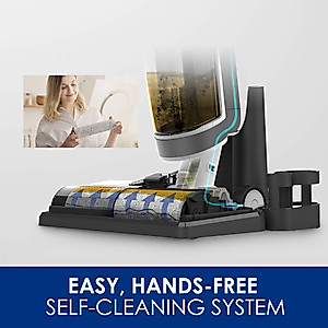 Smart Cordless Wet Dry Vacuum 2-in-1 Lightweight Handheld Vacuum Cleaner Floor Washer Great for Sticky Messes and Pet Hair