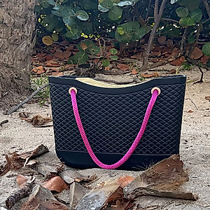 BuildABagg MauiBagg: Customize Your Large, EVA, Multipurpose Tote. Create Your Own Style. Washable, Open Tote Bag for the Beach, Boat, Pool & Sports. Tip-Proof & Fade Resistant (Black)