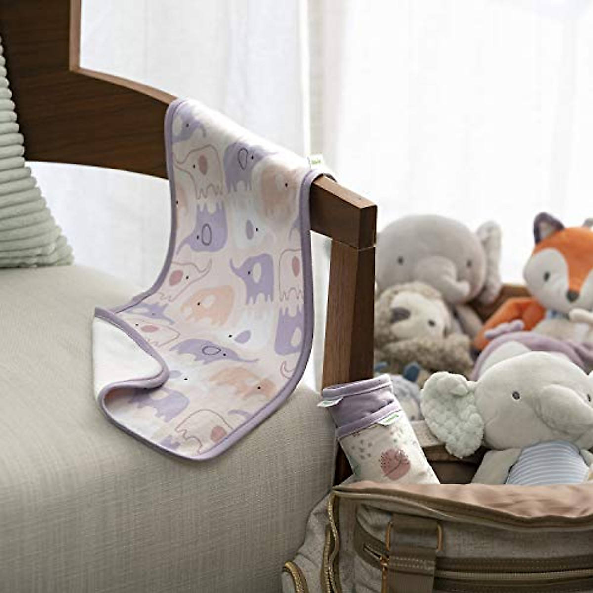 Ingenuity Easy Eater 3-Pack Soft Absorbent 100% Cotton Terry Baby Burp Cloth 19" x 8" - Grazy