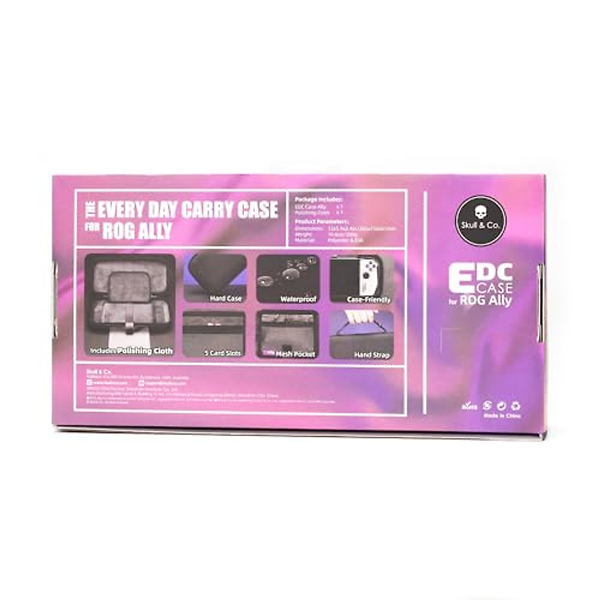 Skull & Co. EDC Case: Slim Carrying Case for ROG ALLY- Black