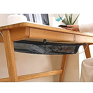 Net Cable Management Under Desk Kit, Under Desk Wires Organizer Power Strip Management, Storage and Large Capacity Cord Organizer for Office Area, Home