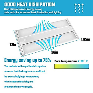 WEINATECH 2FT LED Garage Lights Shop Light LED Dimmable,100W 5000K Daylight Beam Angle Adjustable Linear High Bay Lights,Led Shop Lights for Workshop,Warehouse,Garage,Workbench,Supermarket(1 Pack)