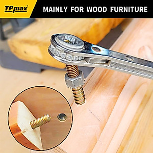 10 Pack 5/16-18 x 1-1/2 Inch Hanger Bolts Double Headed Bolts Self-Tapping Screw Hanger Bolts for Furniture (5/16-18" x 1-1/2")