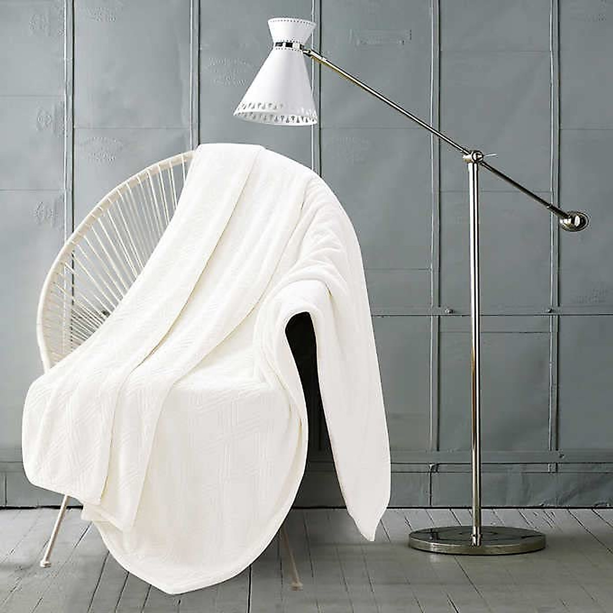 Monte & Jardin Luxury Collection Ultra Plush, Cozy, & Soft Throw, Heavy Weight for Extra Warmth 60 X 70in {White}