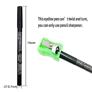 Amy's Diary 6Pcs Blue Colored Glitter Eyeliner Pencil Set, Dark Light Blue Green Purple Red Pink