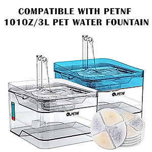 PETNF Replacement Filters for Cat Fountain, Cat Water Fountain Filter Replacement 6Pack for PETNF 101oz/3L Cat Water Fountain, 4 Months Set of Replacement Filters