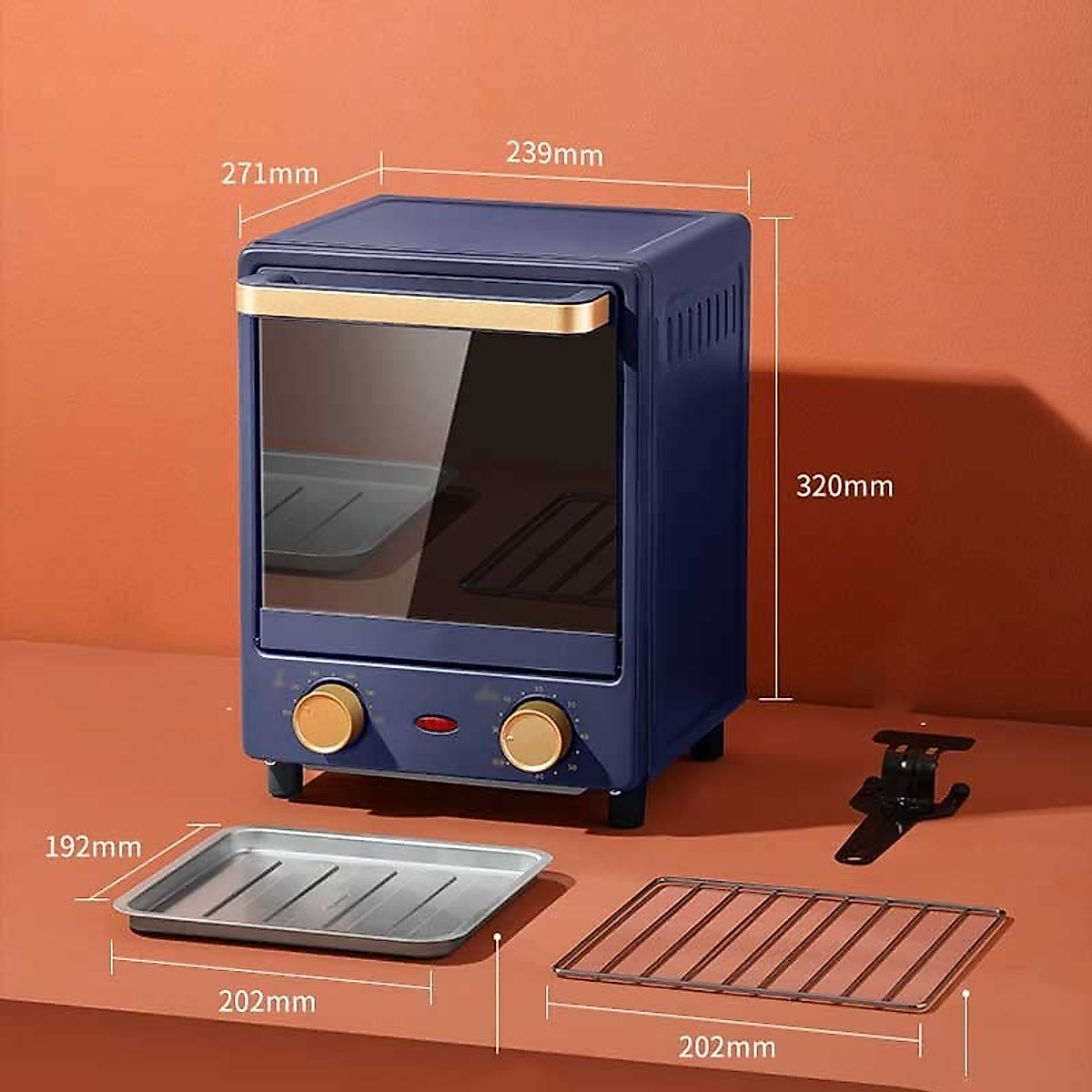 CZDYUF Household Electric Baking Oven Mini Vertical oven Intelligent Pizza Dessert Cake Maker 60min Timing Baking Tools