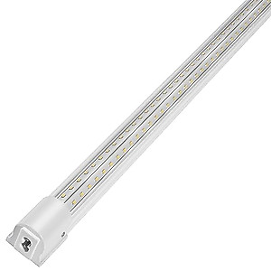 VEVOR 10 Pack LED Shop Light, 4 FT, 40W Linkable Shop Light Fixture, 5000 LM Ceiling Lights 59 in Power Cords with ON/Off Switch 48 in Connector Cables, for Garage Warehouse Home Workkshop and Office