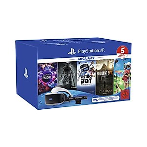 PLAYSTATION VR MEGA PACK 2, VR-BRILLE INKL CAMERA + VR WORLDS + SKYRIM VR + ASTRO BOT + RESIDENT EVIL 7 + EVERYBODY'S GOLF VR, CUH-ZVR2