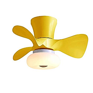 Kids Bedroom Fan with Ceiling Light Reversible with Remote Control 6 Speeds Dimmable LED Small Ceiling Fan Light 64W with Timer Modern Quiet Fan Ceiling Light,B