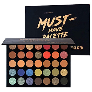 Make Up Eyeshadow Palette 35 Colors Blendable Chunky Pigmented Matte and Shimmer Pop Colors Eye Shadow Powder Waterproof Eye Shadow Palette Cosmetics Christmas Gifts