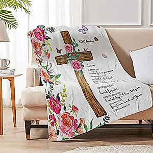 Christian Gifts for Women, Inspirational Gifts for Women Friends, Mothers Day Religious Gifts for Christian Women, Spiritual Gifts for Women Faith, Biblical Bible Gift Throw Blanket 60 x 50 Inch