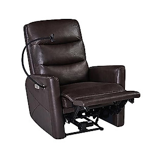 Voohek Power Electric Lift Recliner Chair Sofa for Ederly and Adults, with Adjustable Massage & Heat, Soft & Skin-Friendly, Medium, Brown