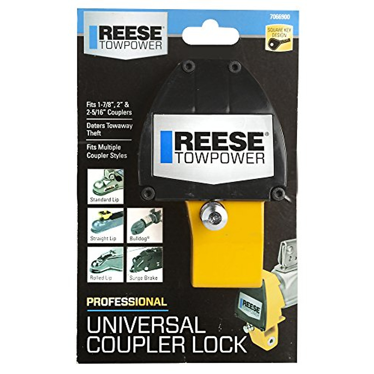 Reese Towpower 7066900 Professional Universal Coupler Lock , Black