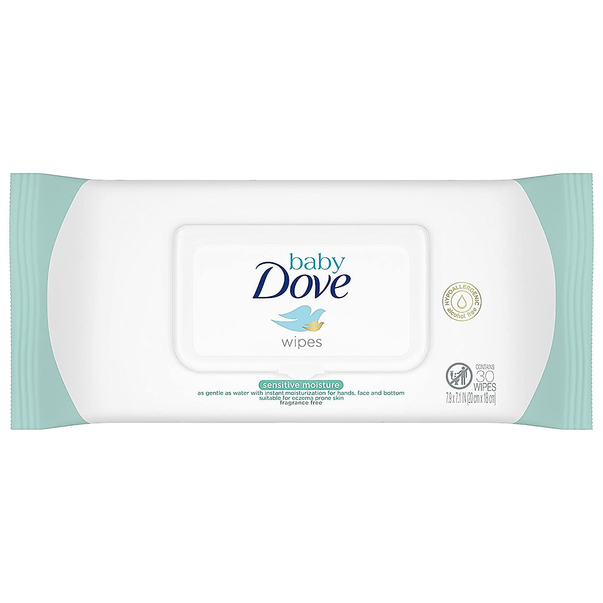 Dove Baby Wipes Sensitive Moisture 30 Count (2 Pack)