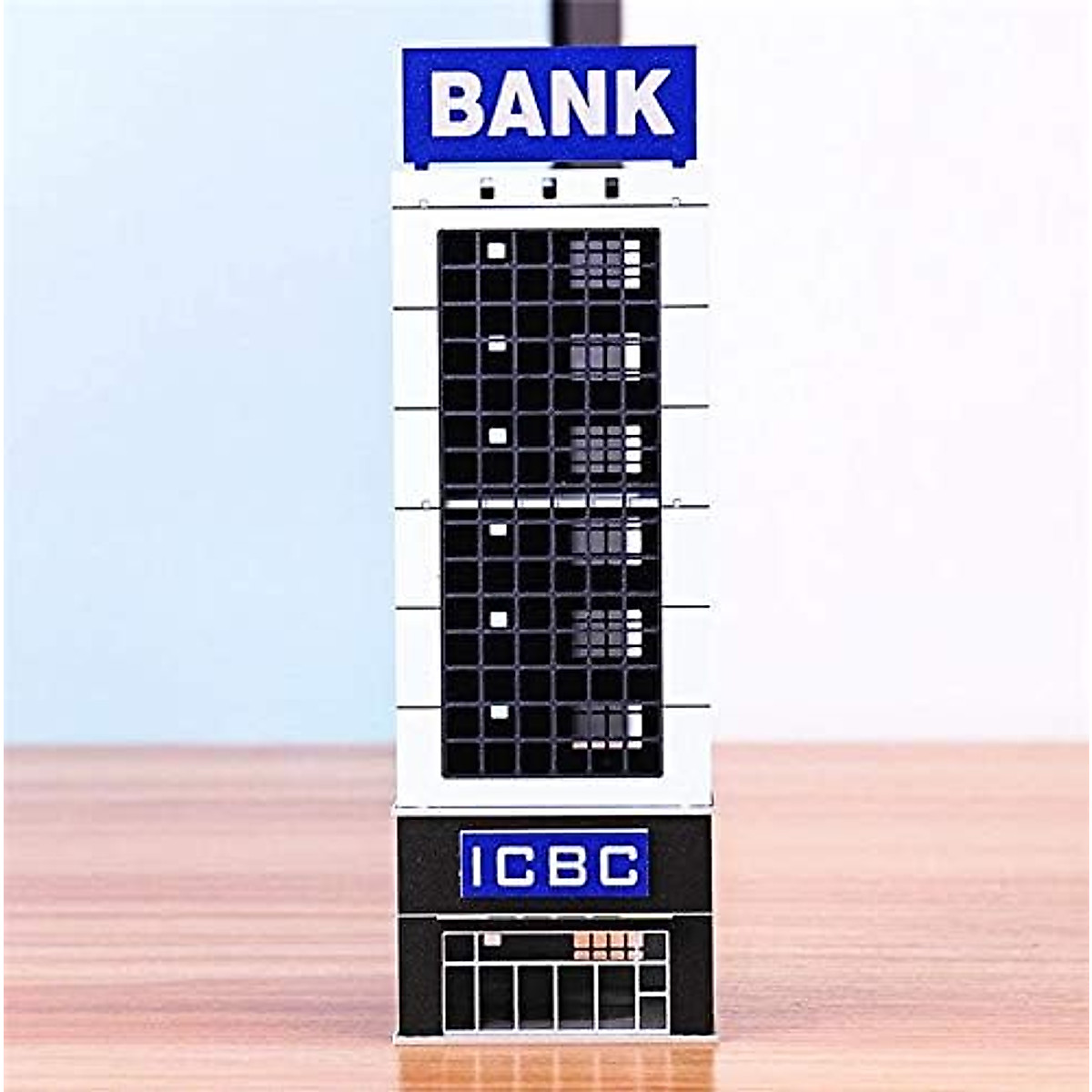 EatingBiting N Scale 1/150 1/144 Outland Sand Table Modern Bank Skyscraper Building Model Realism Scene for DIY Sand Table Garden Micro Landscape Ornaments Decor Supply Player Spray Painting