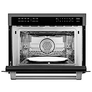 ZLINE 24" Built-in Convection Microwave Oven in Black Stainless Steel with Speed and Sensor Cooking