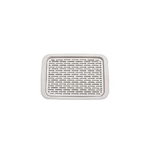 SYCOOVEN Drain Board, Countertop Drain Tray Tea Double Layer Home Organizer Serving Cup Mug Dish Rack(White,Size:S)