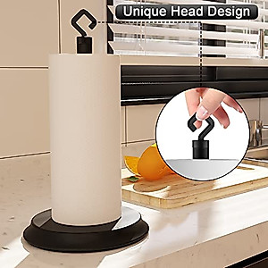 KASUNTO Toilet Paper Holder for Bathroom, Metal Free Standing Toilet Paper Storage with Rustproof, Tissue Paper Roll Stand for Bathroom Accessories (Black)