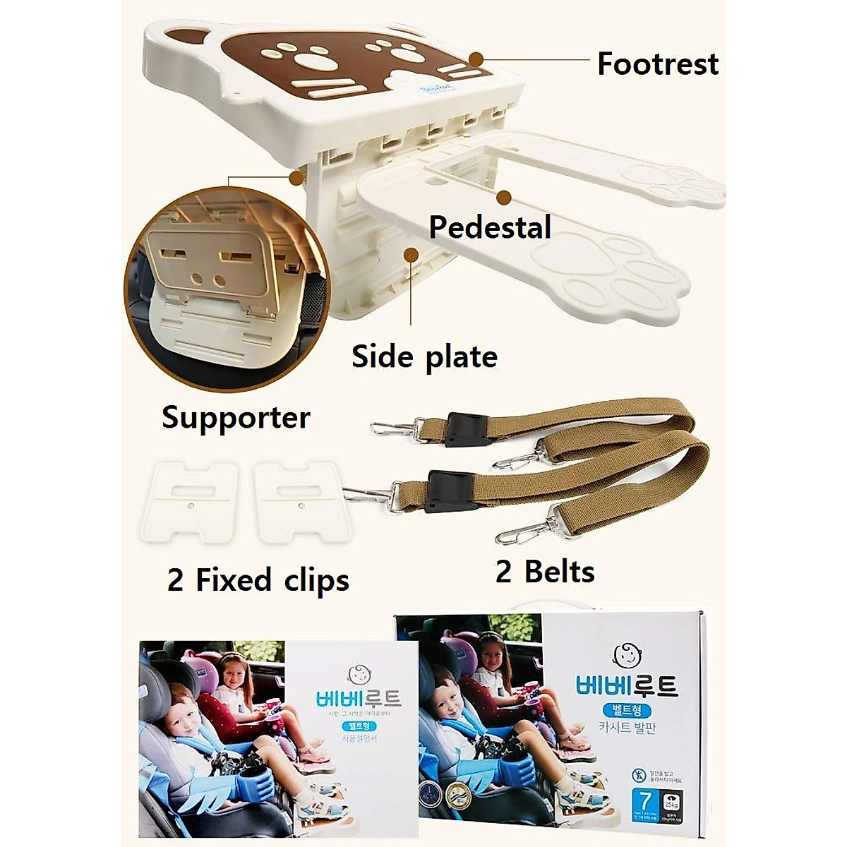 Beberoot Kids Car Seat Foot Rest - Protect Your Kids Knees with Footrest