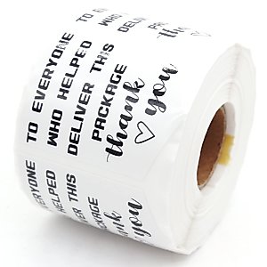 1.5 Inch to Everyone Who Helped Deliver This Package Thank You Sticker,Mail Carrier Sticker,Happy Mail for The Postman,Thank You Sticker,Packaging Sticker,Mail Envelopes Packaging Stickers, 500 PCS