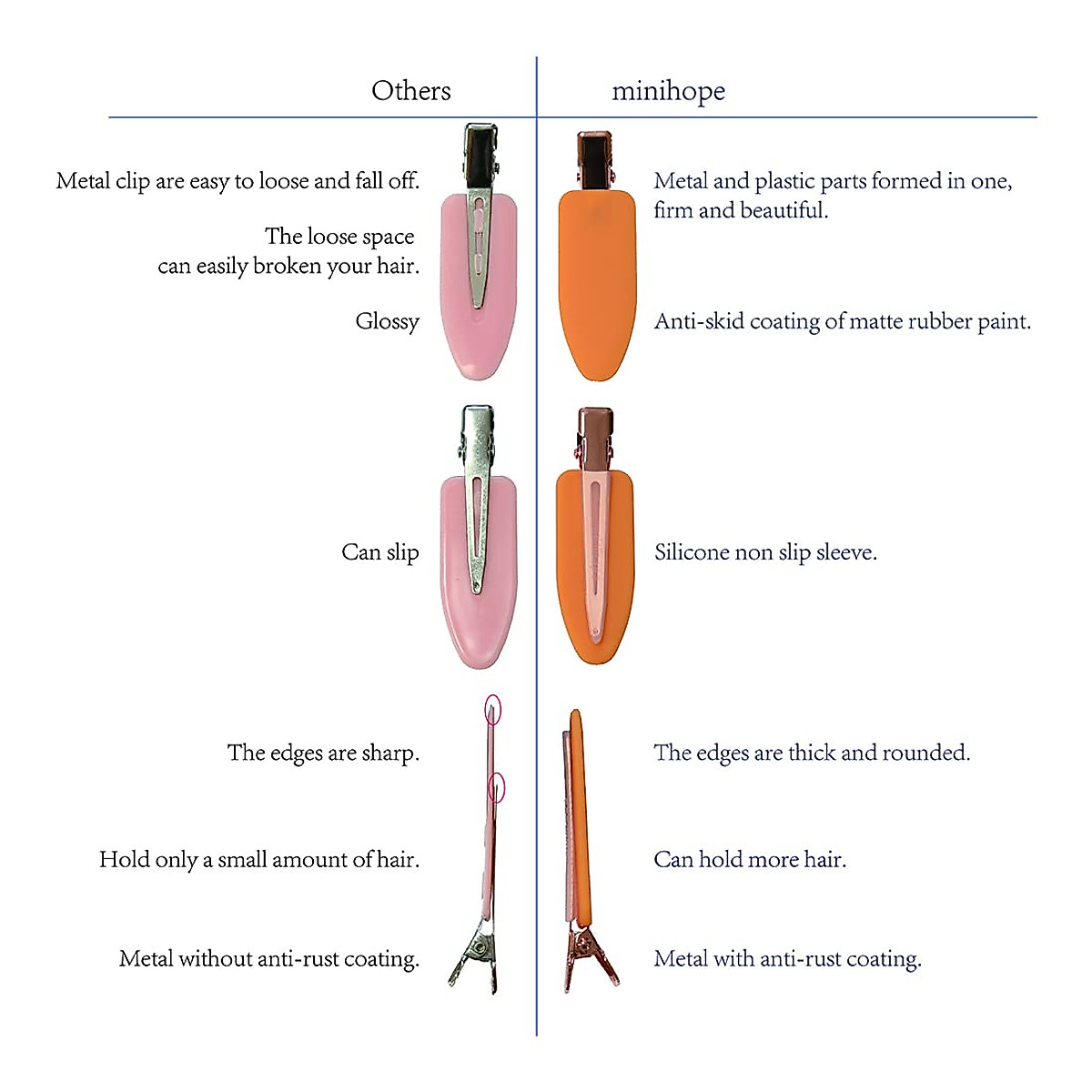 minihope 12 pieces No Bend Hair Clips, No Crease Curl Pin Clips for Makeup Application，2022 style, non-slip.Hair won't get caught between plastic attached to metal. (Morandi)…