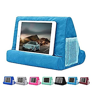 JoinHome Soft Pillow Tablet Pillow Stand for Ipad Stand Mult-Angle Tablet Phone Holder Lap Stand Mobile Phone Holder (Light Blue)