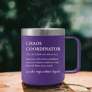 LiqCool Chaos Coordinator Gifts for Women, Bosses Day Gifts for Her, Thank You Gifts for Manager Office Wedding Planner, Birthday Gifts for Boss Lady, 12Oz Coffee Mug