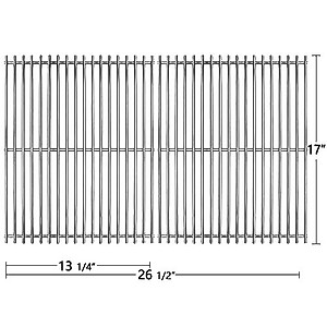 Hongso 17 inch Solid SUS 304 Stainless Steel Gas Grill Grids Grates Replacement for Home Depot Nexgrill 720-0830H, Kenmore and Uniflame Gas Grills, Set of 2 (SCA192)…