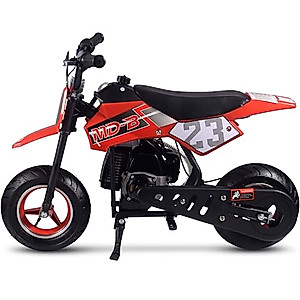 MotoTec DB-02 50cc 2-Stroke Kids Supermoto Gas Dirt Bike Red