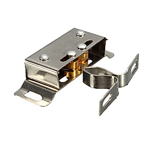 Stainless Steel Double Roller Catch,Suck Touchs Beads Kitchen Cupboard Cabinet Latch Hardware Roller Cabinet Door Catch 20 Pair