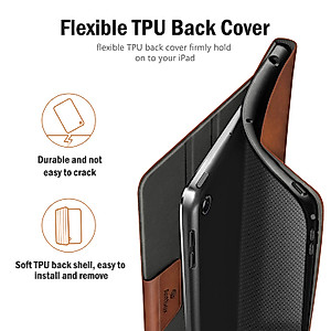 Antbox Case for iPad Mini 5 2019 (5th Generation 7.9 inch) / iPad Mini 4 with Built-in Pencil Holder PU Leather Smart Cover with Auto Sleep/Wake Stand Function (Brown)