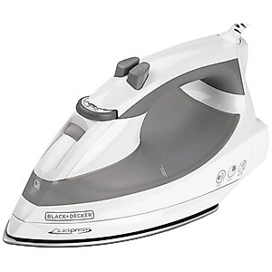 BLACK+DECKER Black & Decker F976 Quickpress Iron with Smart Steam Technology, White/Silver