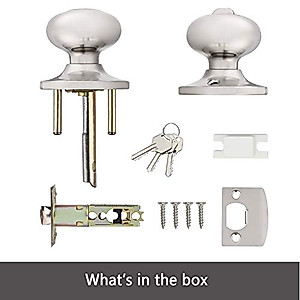 Probrico Entry Door Knob, Entrance Door Knobs Door Lock Set (10 Pack) (Keyed Alike, Combo Pack),Stainless Steel Door Handle for Interior/Exterior/Office/Front Door Use,Satin Nickel Finish