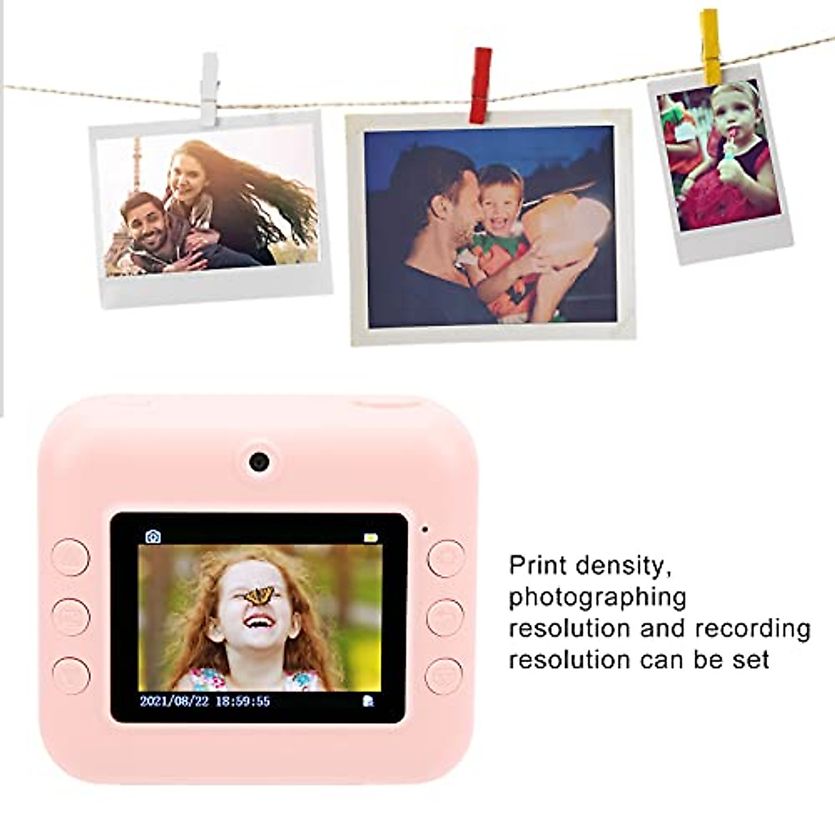 Children Digital Camera, 2.4 Inch IPS Screen Children's Mini Camera, Support 3 Continuous Shooting, Gifts for Children (Color : Default)