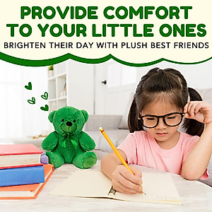 Grandma Smiley's Plush Best Friends Super Color Green Stuffed Animal, 9-inch Hypoallergenic Small for Christmas, Newborn Baby Shower, Girlfriend, Boyfriend, Graduation