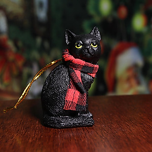 Black Cat Christmas Tree Ornament 3 Inches