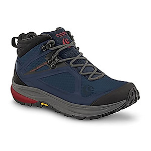 Topo Athletic Men's Trailventure Comfortable Cushioned Durable 5MM Drop Trail Running Shoes, Athletic Shoes for Speed Hiking, Navy/Red, Size 12
