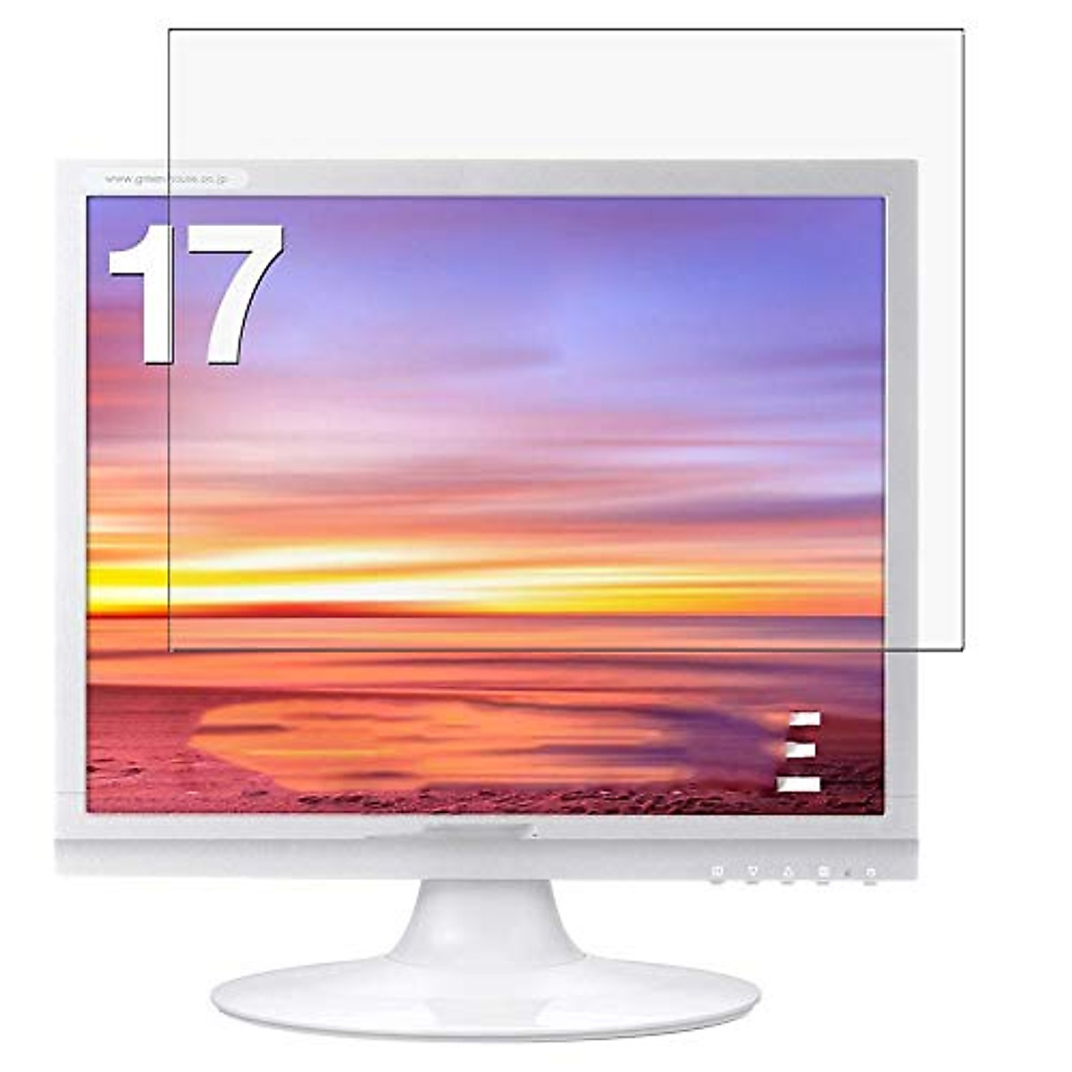 Puccy 3 Pack Screen Protector Film, compatible with GREEN HOUSE 17" GH-LCS17C-BK/GH-LCS17C-WH/GH-LCS17A TPU Guard （ Not Tempered Glass Protectors ）