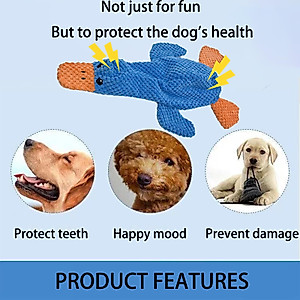 AIMETING No Stuffing Dog Toys 3 Pack, Squeaky Dog Toys for Large Dogs, Plush Toys for Aggressive Chewers Small Medium Large Breeds, Puppy Chew Toys for Teething (Pineapple Plaid)