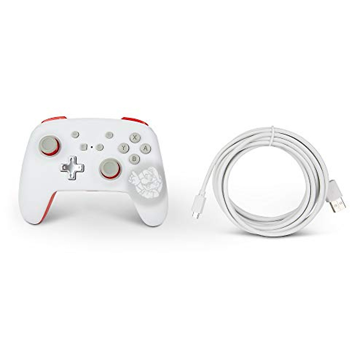 PowerA Enhanced Wired Controller for Nintendo Switch - Mario White