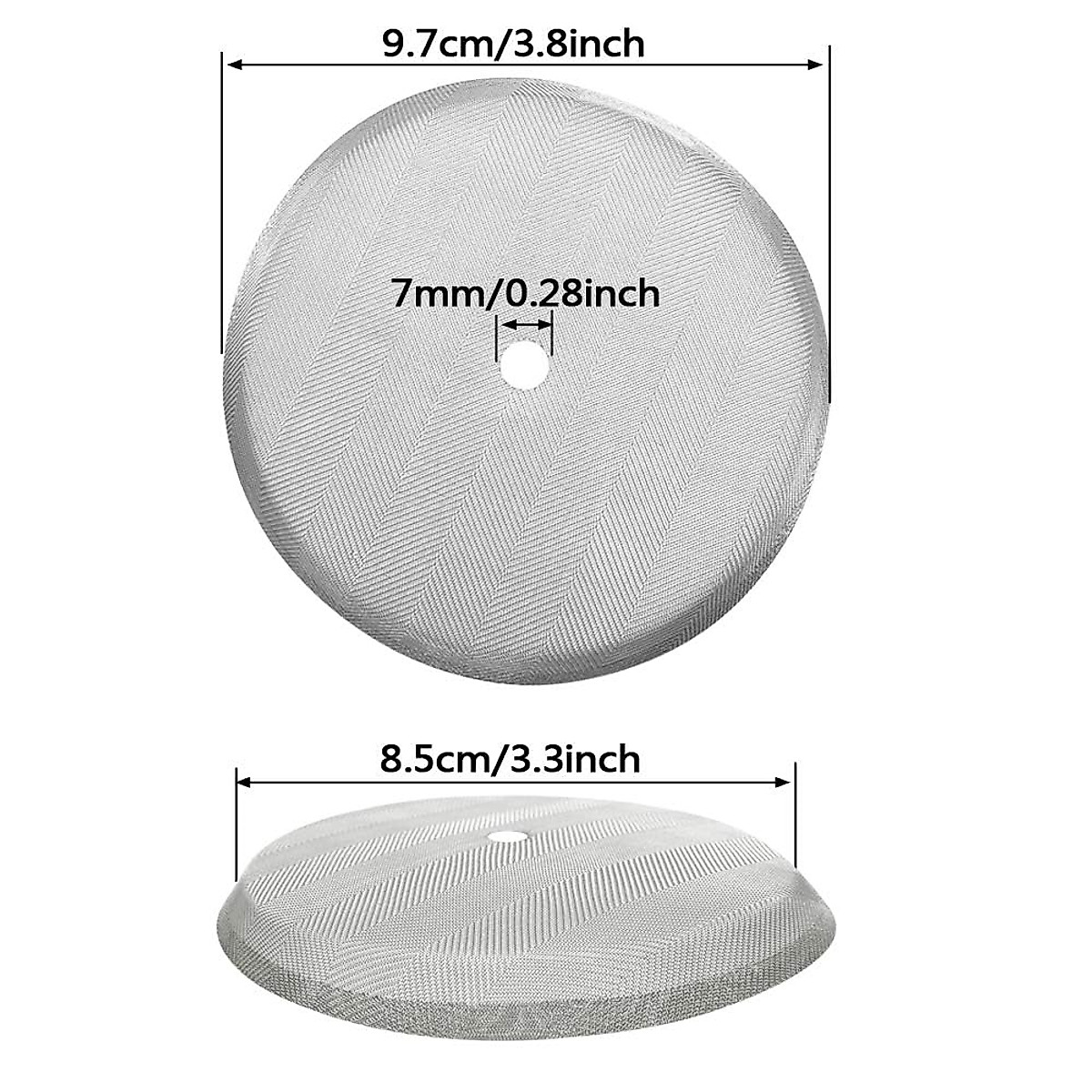 ACKLLR 4 Pack French Press Replacement Filter Screen,Reusable Stainless Steel Mesh Filters for Universal 1000 ml / 34 oz / 8 cup French Press Coffee Makers