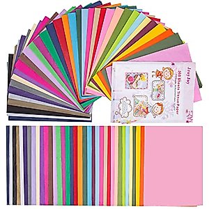 JroyJoy Tissue Paper 360 Sheets in 36 Colors, Bulk Gift Wrapping Tissue Paper, Decorative Art Rainbow Tissue Paper for Gift Bags 12" x 8.4" / A4 Size Art Craft Floral Birthday Party Festival Pom Pom