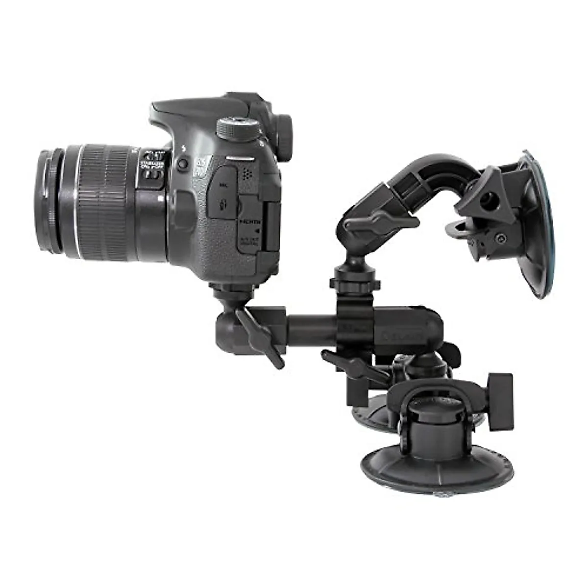 Delkin Devices Fat Gecko Triple Suction Camera Mount (DDMNT) , Black