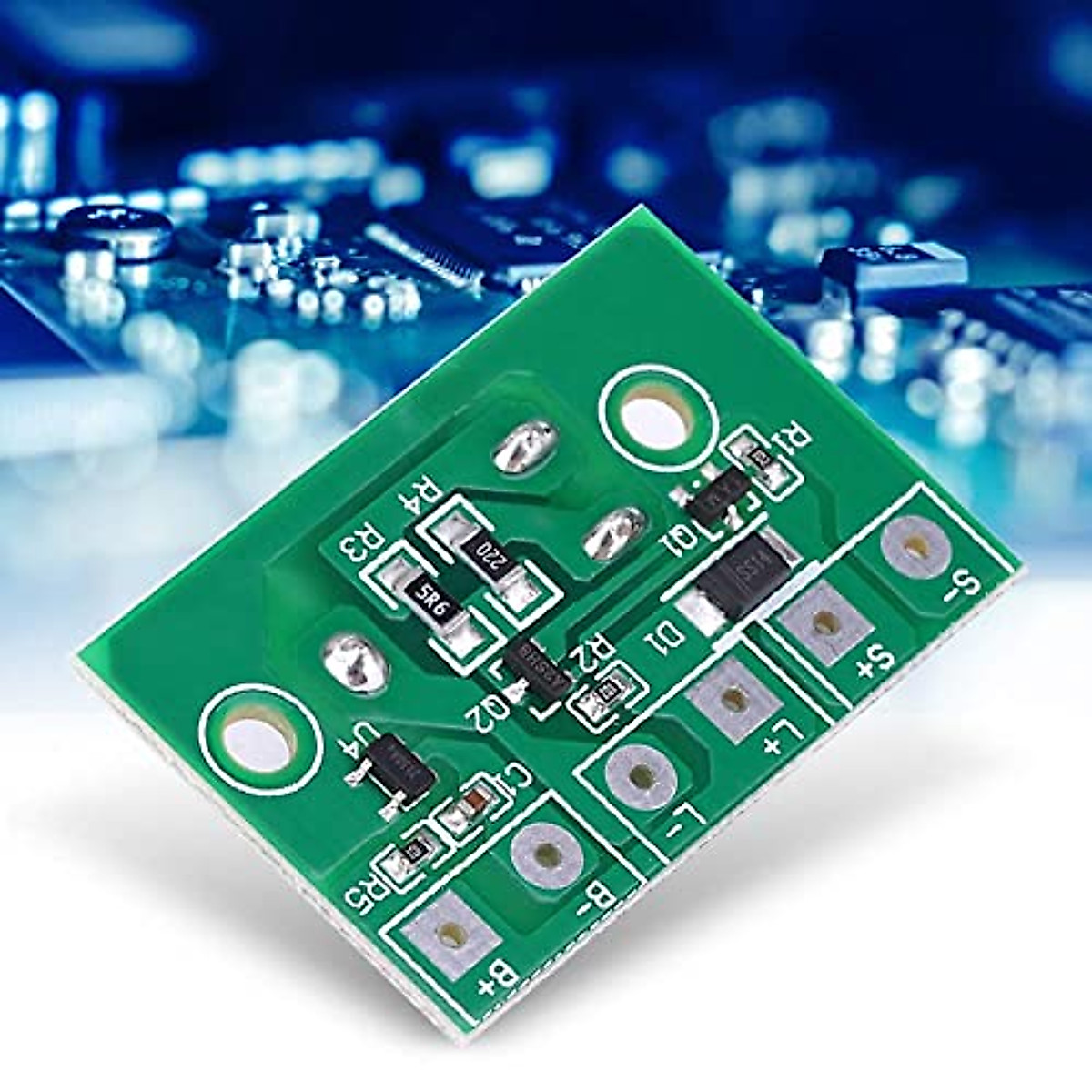 Solar Lamp Controller, Solar Power Charging Module 3.7V Lithium Battery Control Circuit Board with ON/Off Light Control Switch