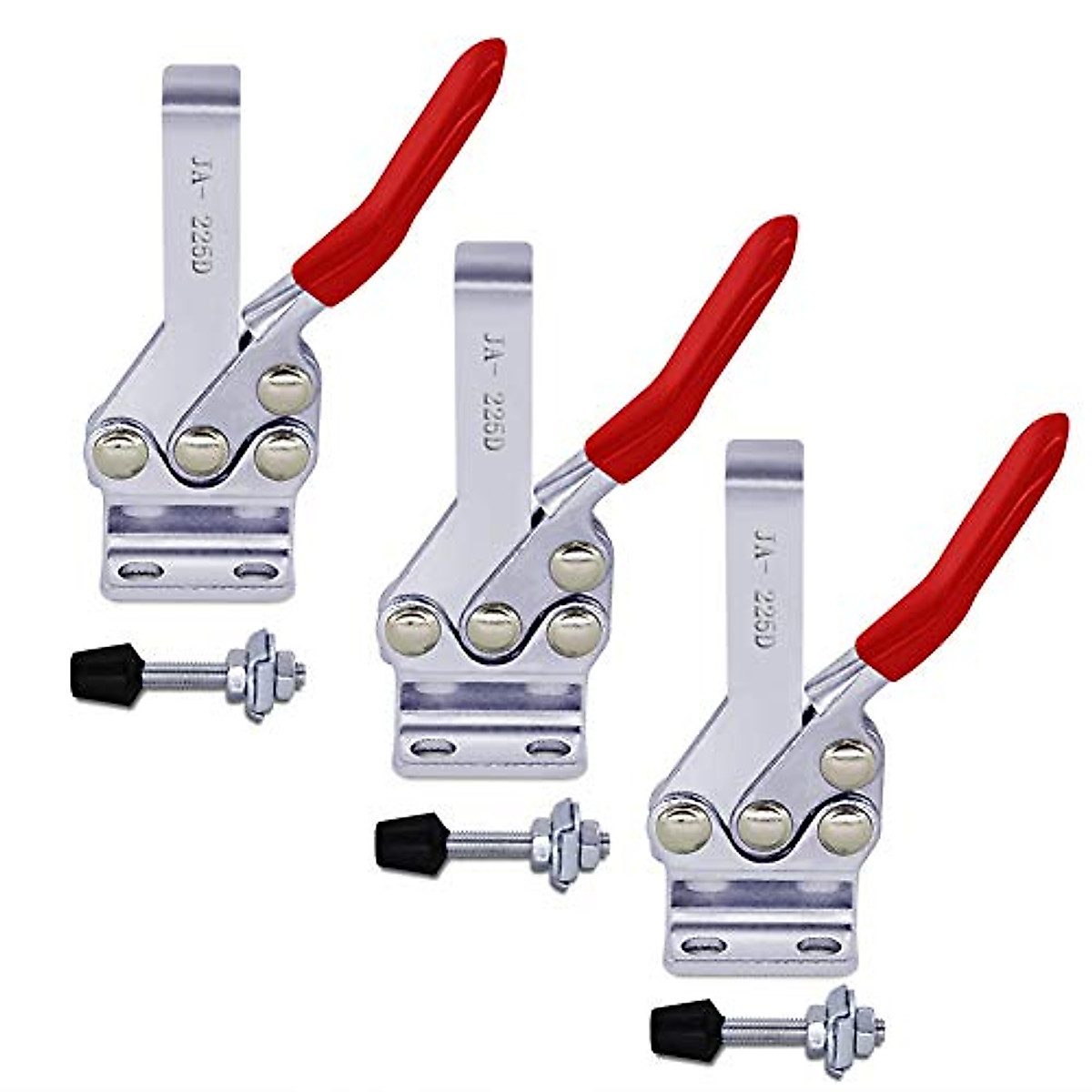 3PCS 225D 500lbs Holding Capacity Horizontal Toggle Clamp Quick-Release Horizontal Clamp,Crosscut Sled clamps for Woodworking,Hold Down Clamp for Welding & Drill Press Cam Clamp for Mechanic